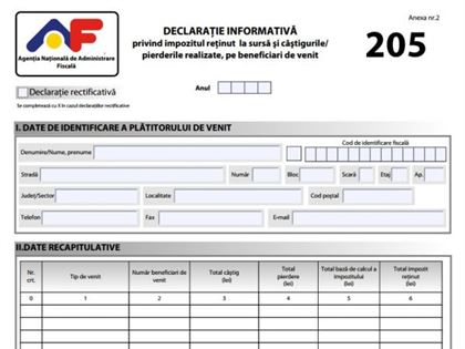 Depunerea formularului 205 - ProBraila - Stiri Braila