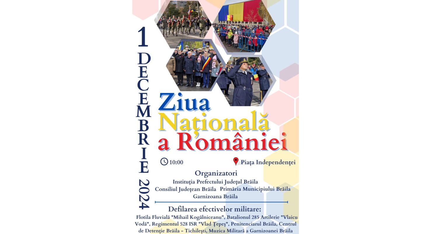 Programul manifestărilor dedicate Zilei Naționale a României - ProBraila - Stiri Braila