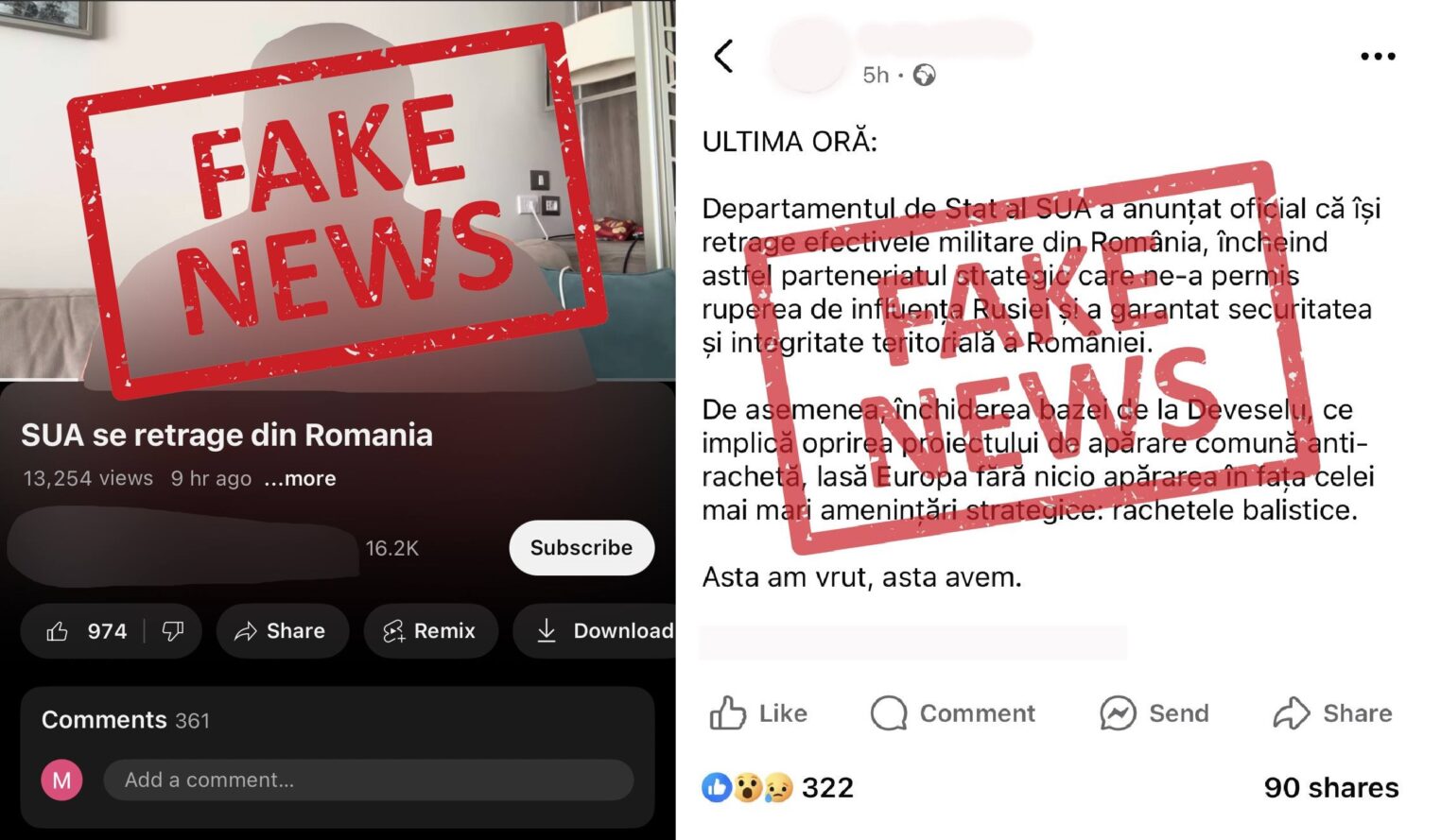 Dezinformări și informații false pe subiecte de securitate și apărare ...