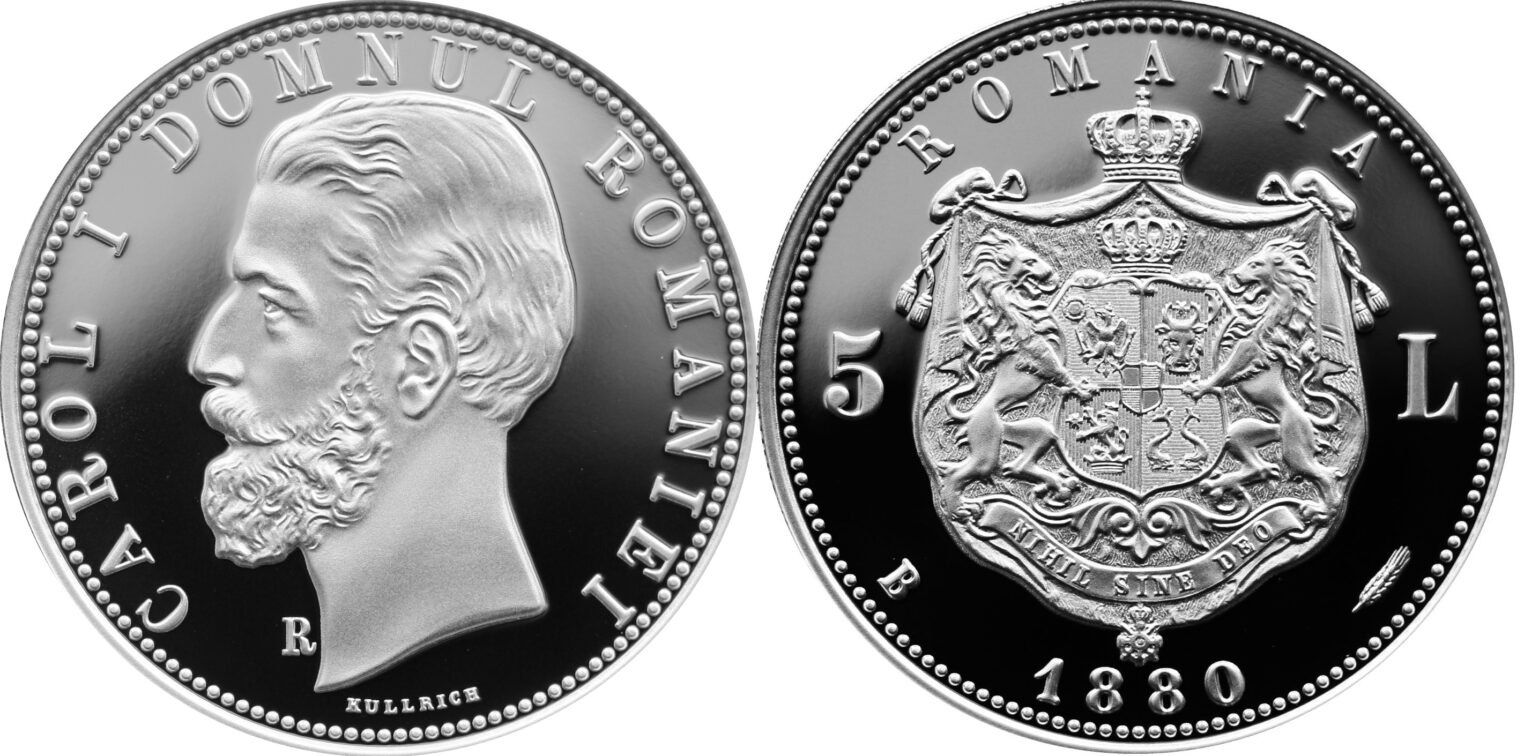 BNR lansează reproduceri din argint după moneda de 5 lei emisă în anul ...
